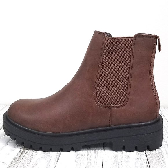 Shoes | New Brown Chelsea Combat Boots Ankle Booties | Poshmark